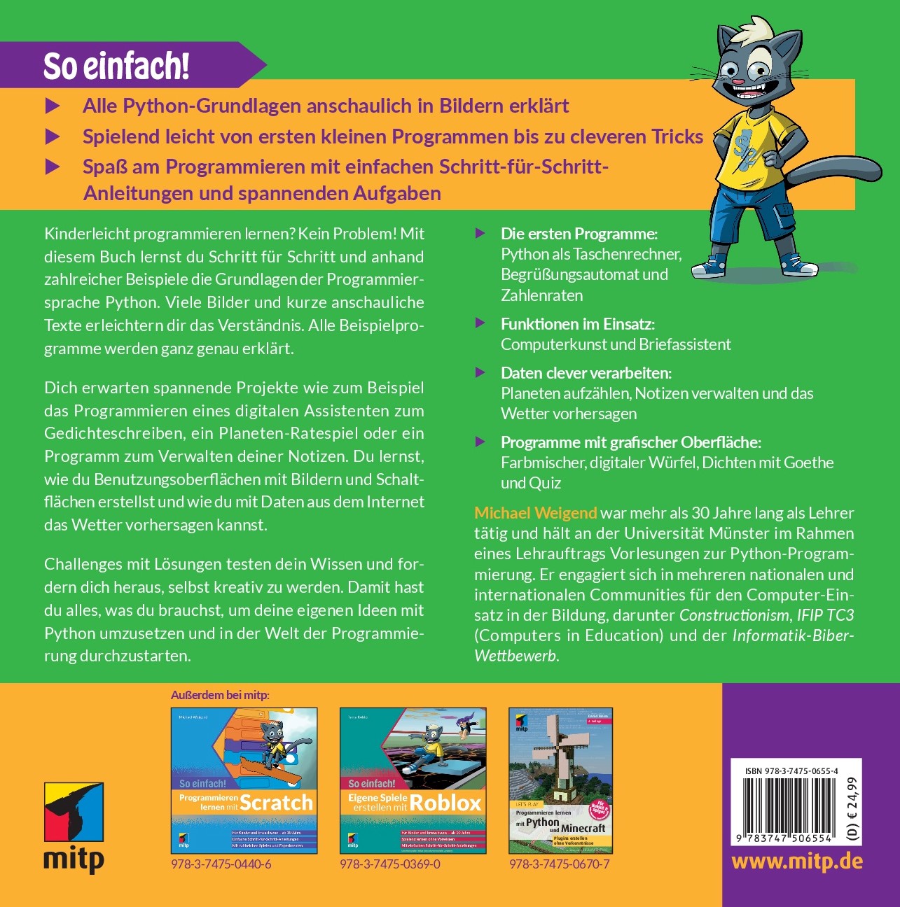mitp-Verlag | Programmieren lernen mit Python - So einfach!