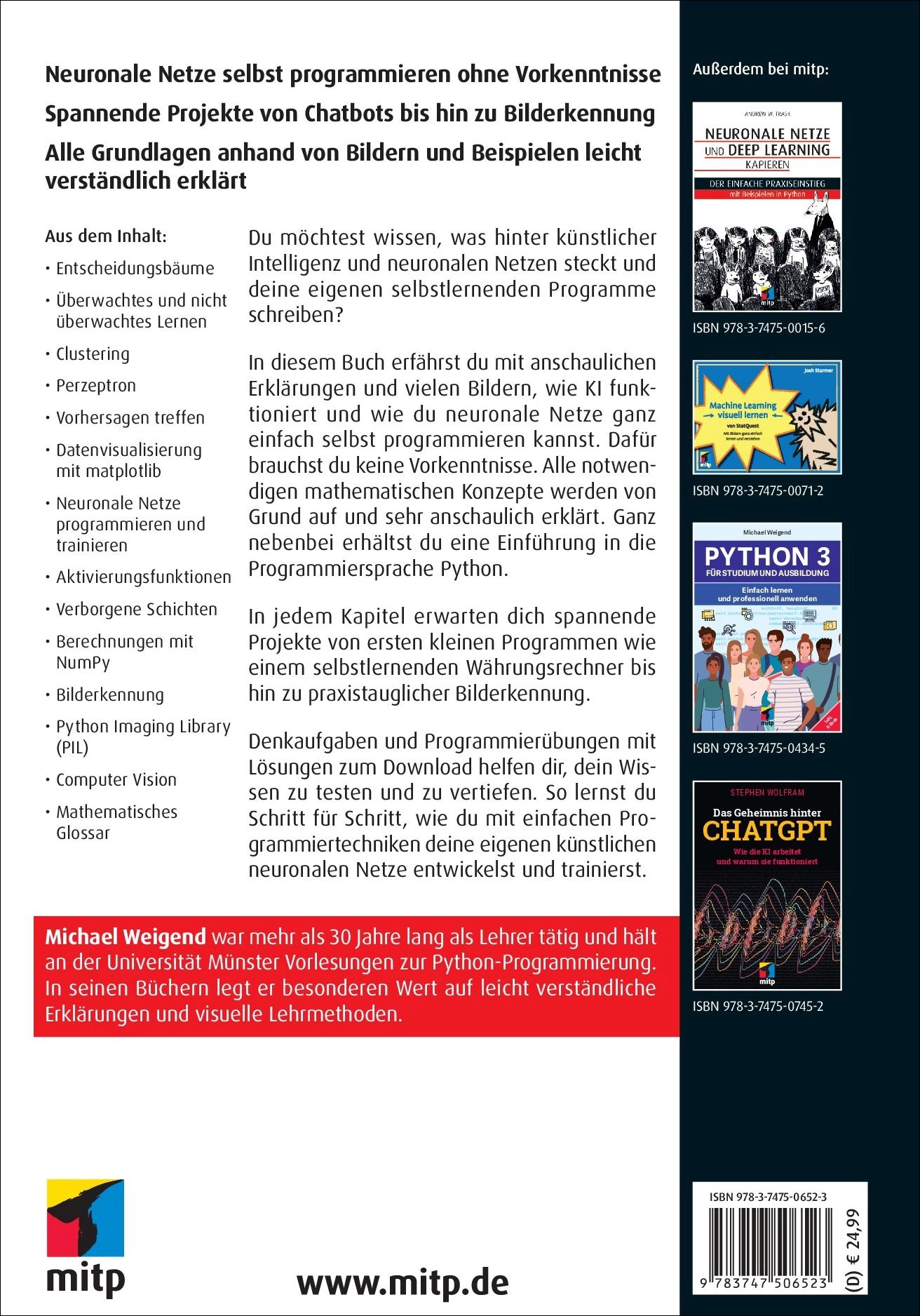 mitp-Verlag | Künstliche Intelligenz kapieren & programmieren