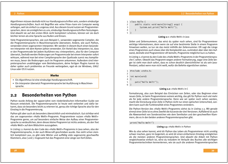 Mitp Verlag Lets Play Programmieren Lernen Mit Python Und Minecraft