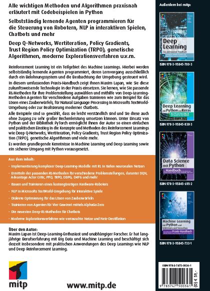 mitp-Verlag | Deep Reinforcement Learning