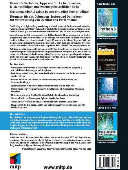 mitp-Verlag | Effektiv Python programmieren